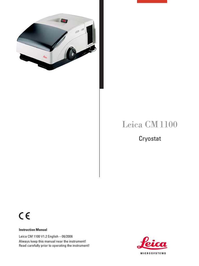 Leica CM1100 1v2 EN | PDF | Knife | Mains Electricity