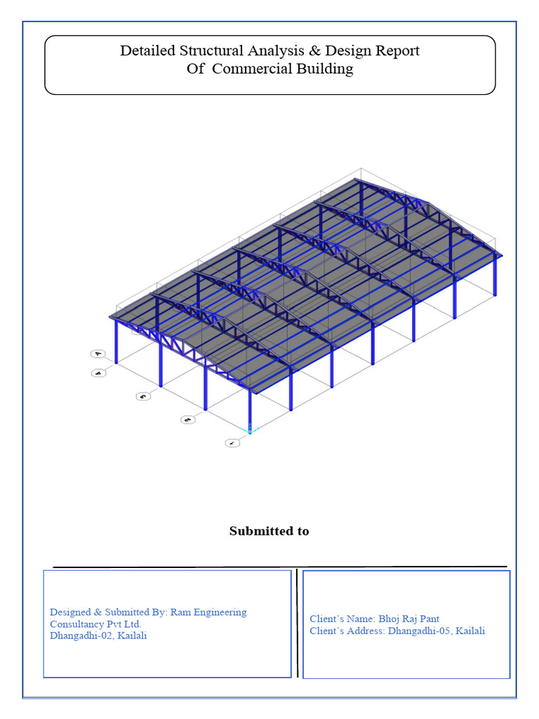 Bhoj Raj Pant Steel Sap Report | PDF | Truss | Structural Analysis