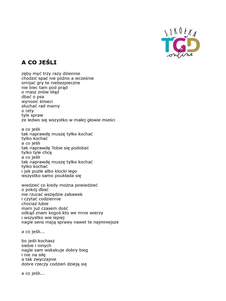 Małe TGD - A Co Jeśli | PDF