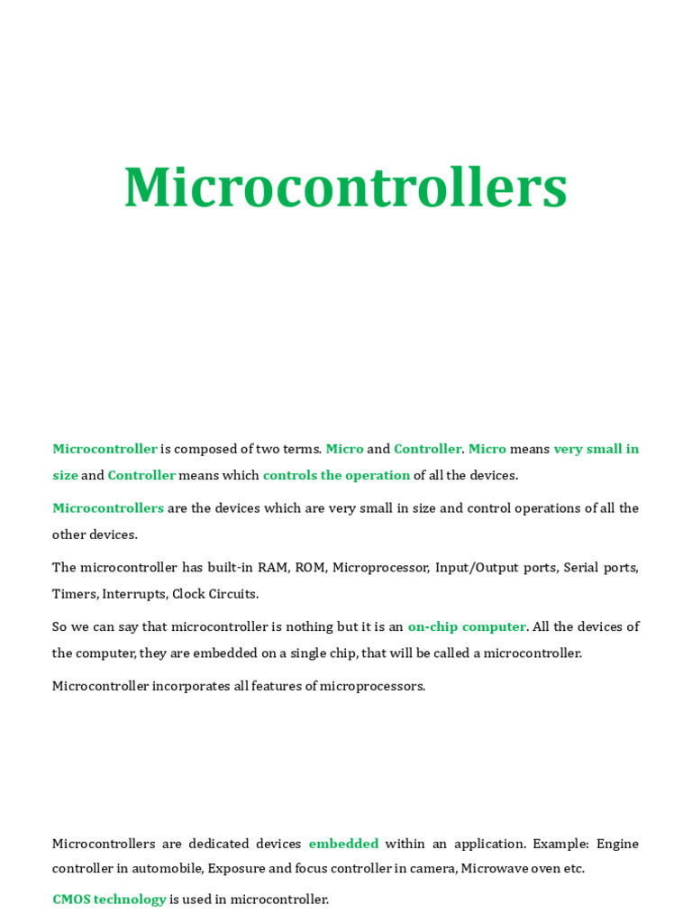 Microcontrollers | PDF Microcontrollers | PDF