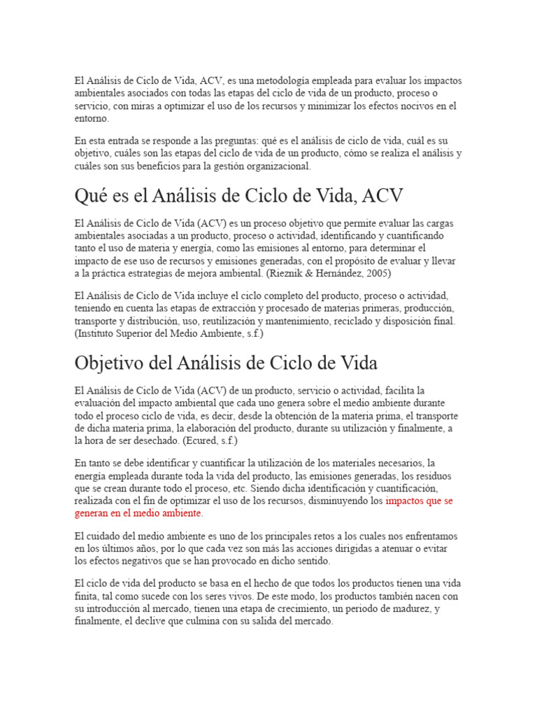 Ciclo de Vida | PDF