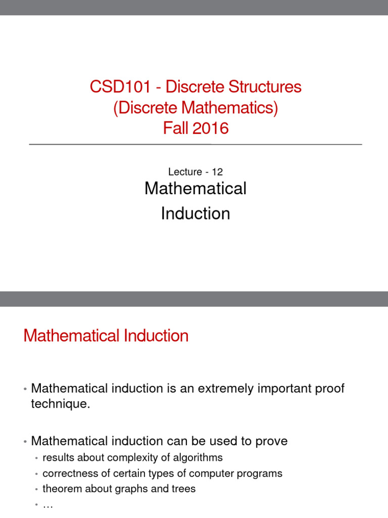 Discrete Structures Lecture 12 | PDF | Mathematical Proof | Discrete ...