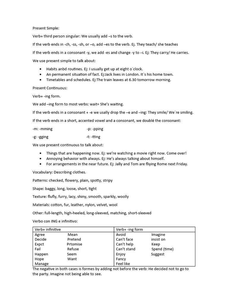 Present Simple | PDF | Human Communication | Syntax