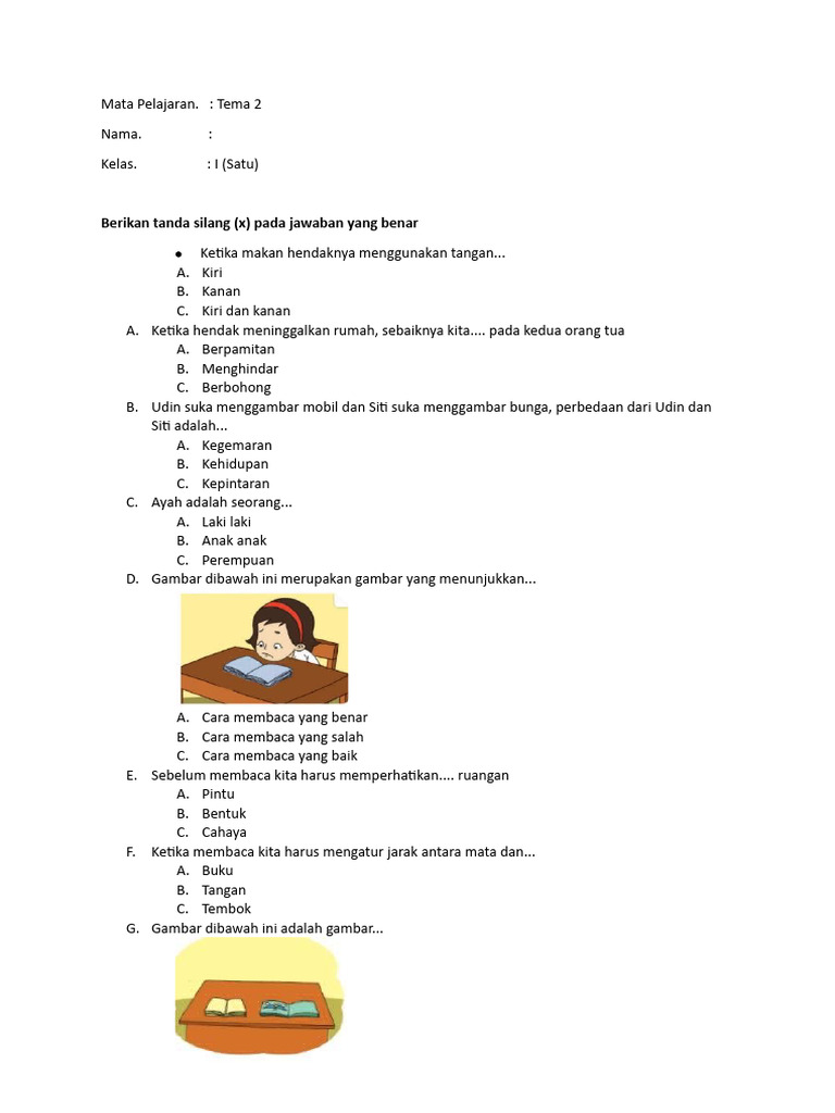 Soal Tema 2 | PDF
