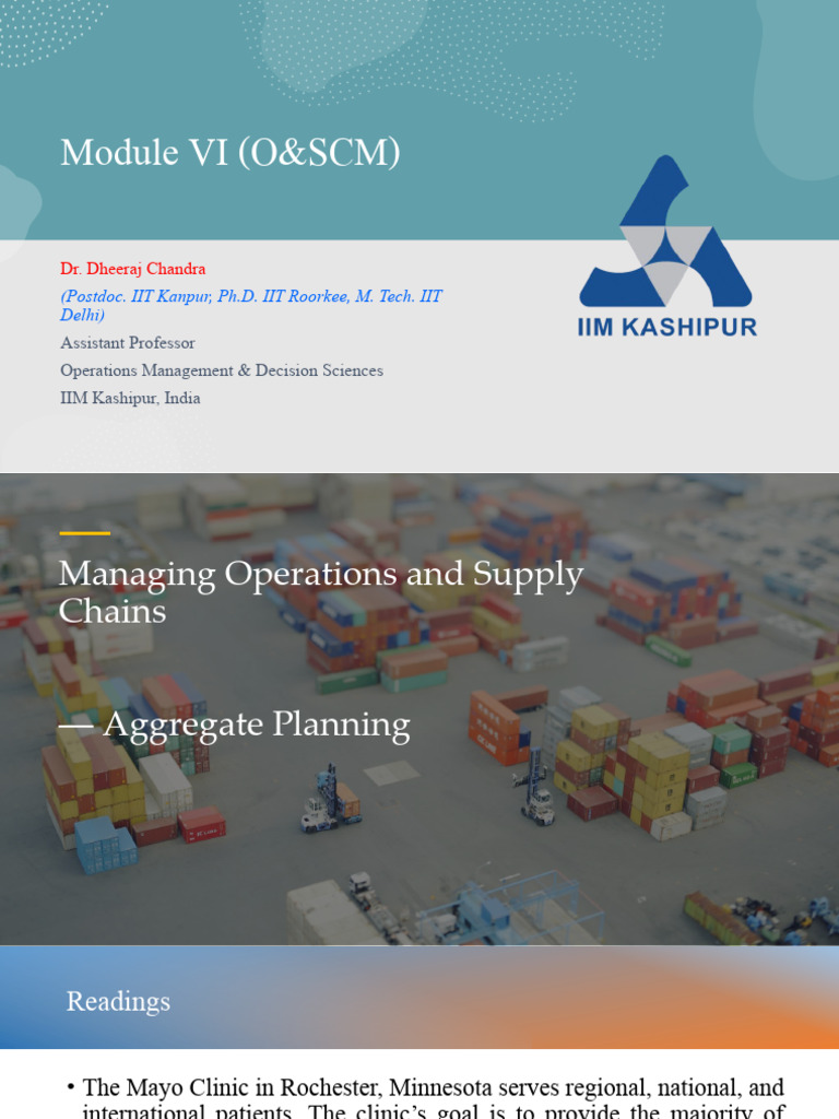 Aggregate Planning in Operations Management | PDF | Inventory | Demand