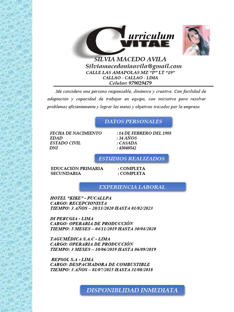 Curiculum Vitae - Lita Mendoza | PDF