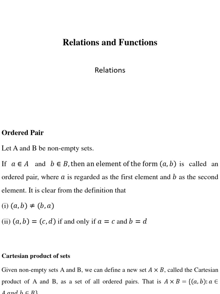 Relations and Functions Power Point-1 | PDF | Asymptote | Function ...