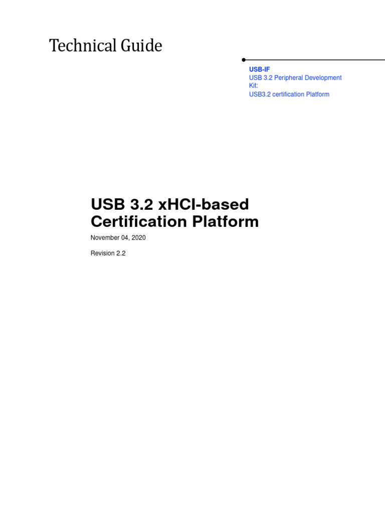 TechGuide xHCI SSUSB PDK Ver2.2 | PDF | Usb | Booting