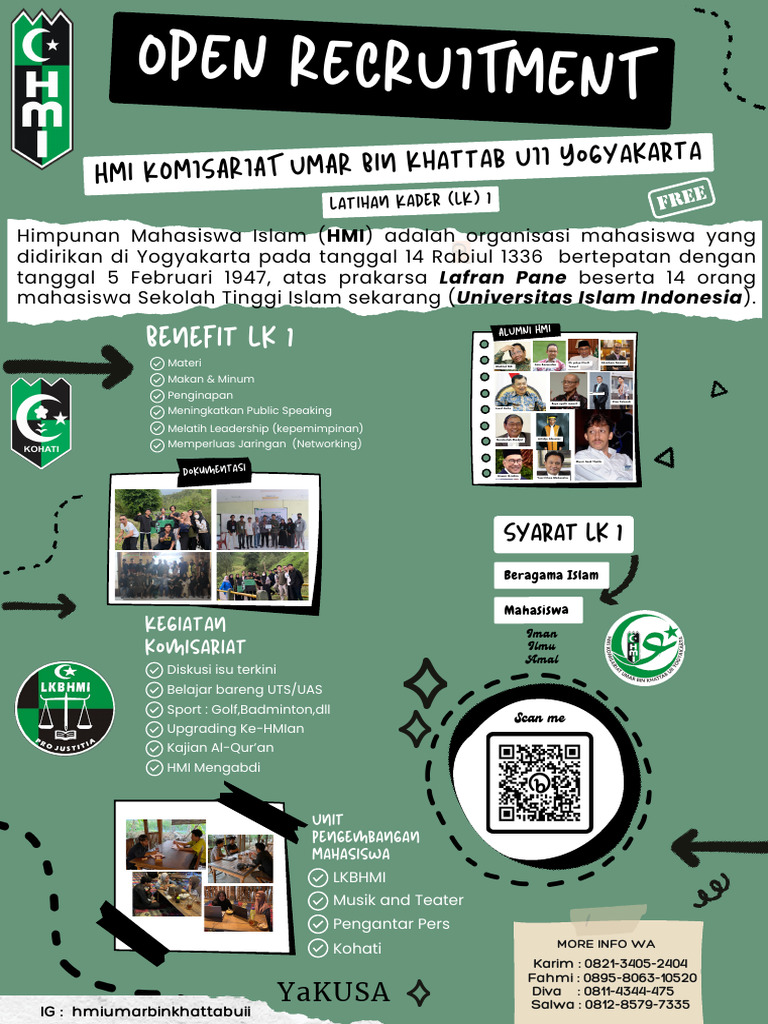 Open Recruitment HMI UII Yogyakarta | PDF