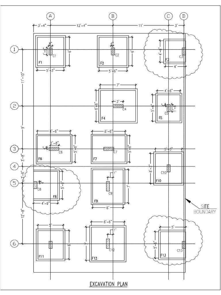 Eccentric Footing Model | PDF