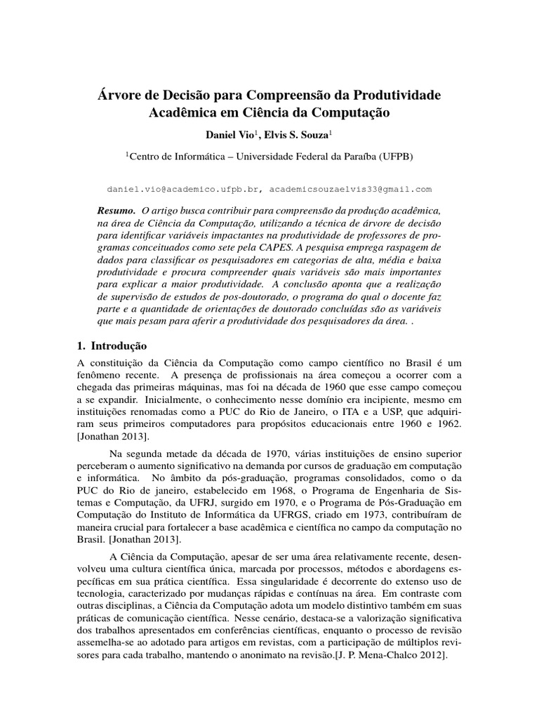 Modelo de Artigo SBC Inteligencia Artificial | PDF