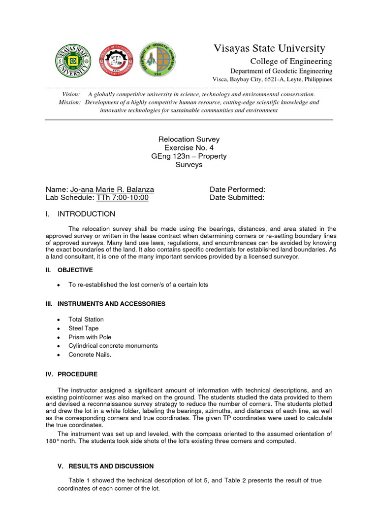 Balanza - Lab Ex3 | PDF | Surveying | Science