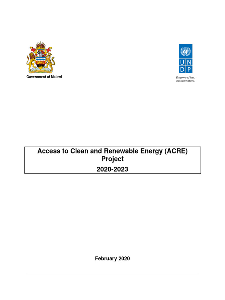 ACRE Project - Final | Download Free PDF | Renewable Energy ...