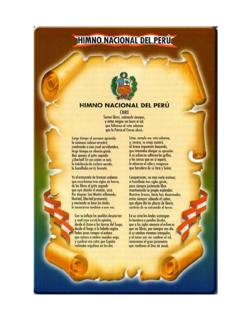 HIMNO NACIONAL-LETRAS | PDF