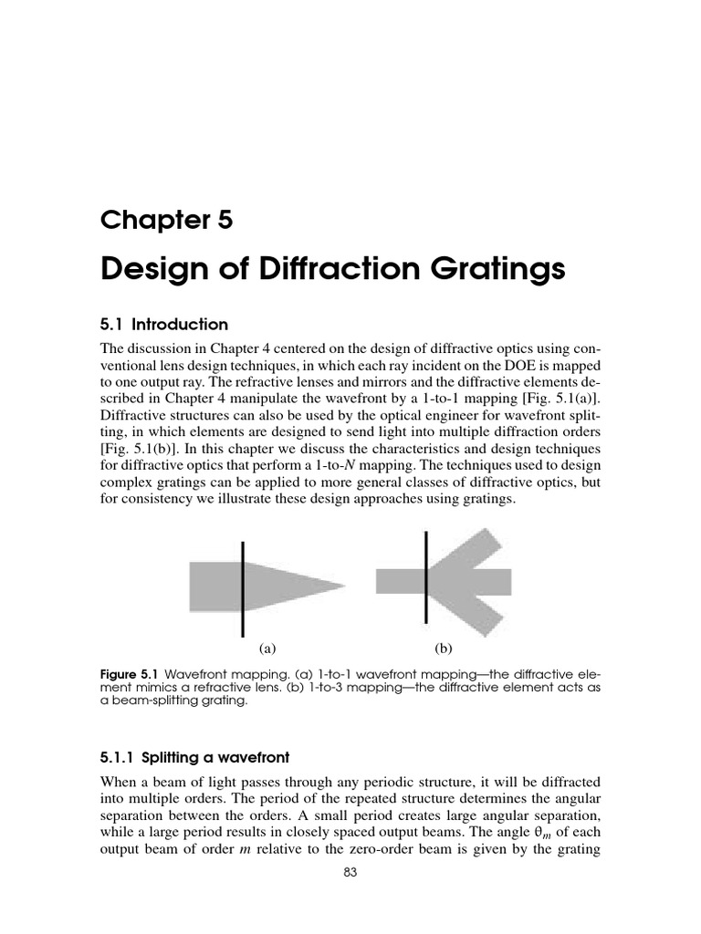 Diffraction Gratings | PDF | Photolithography | Diffraction
