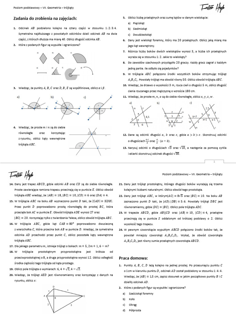 Geometria - Trójkąty | PDF
