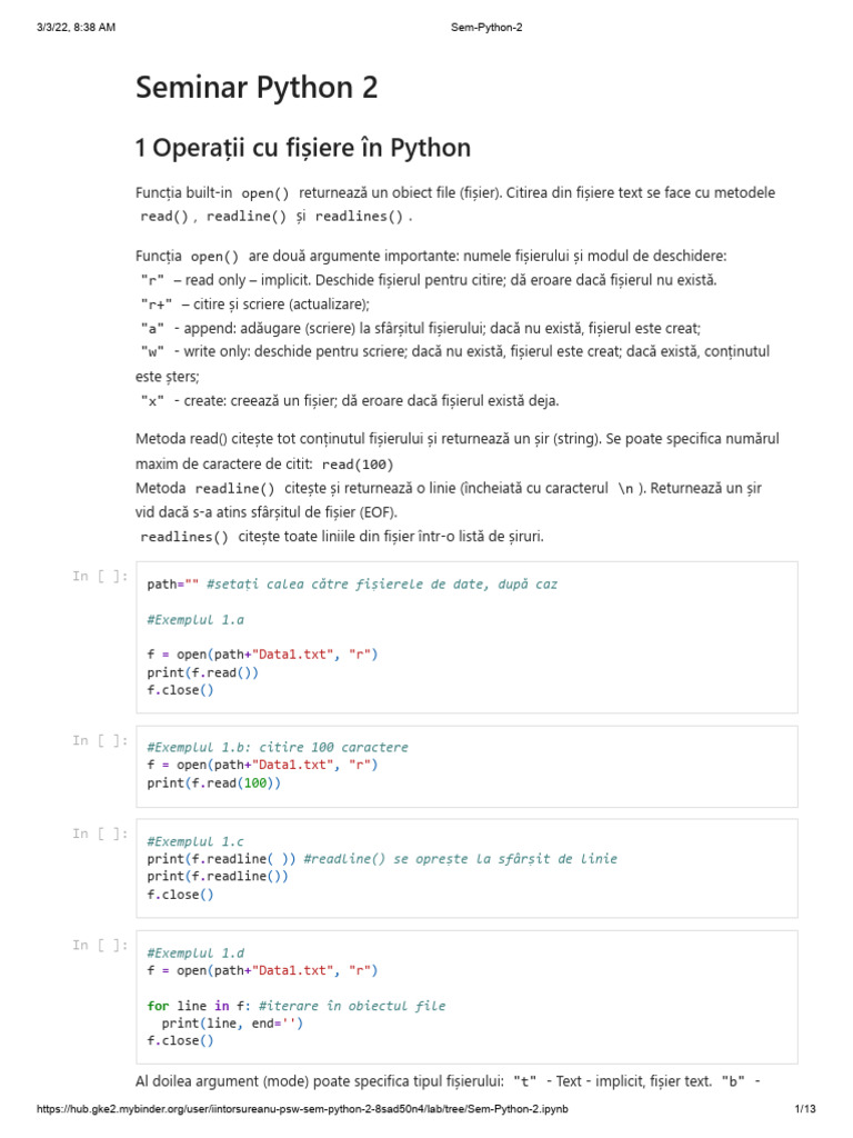 Sem Python 2.ip JupyterLab | PDF