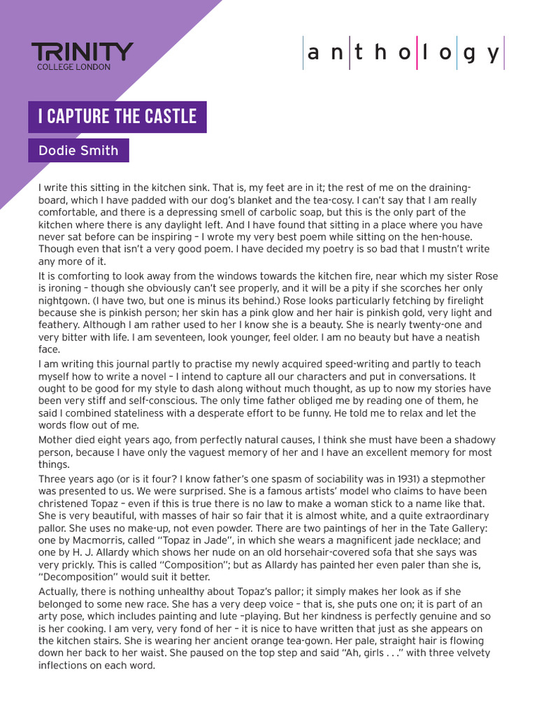 AdPro I Capture The Castle | PDF | Poetry