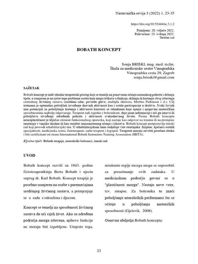 Bobath Koncept | PDF