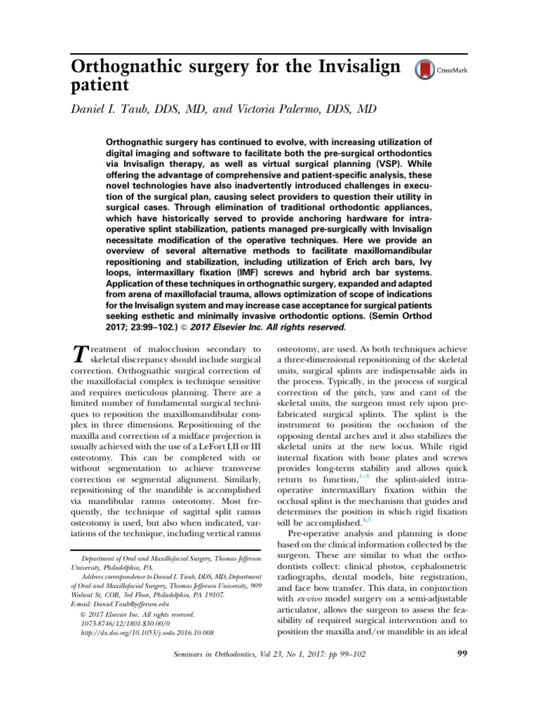 Orthognathic Surgery Seminars 2017 | PDF | Orthodontics | Surgery