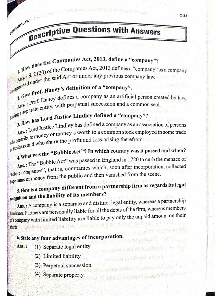 Company Notes | PDF