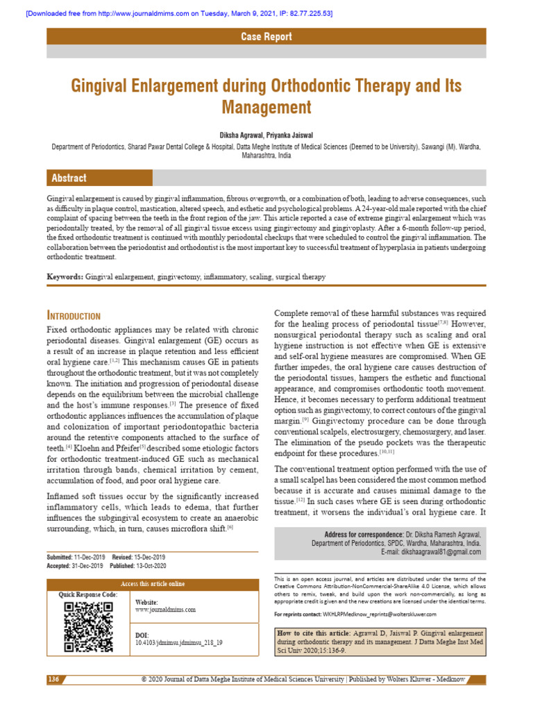 GINGIA Fixa | PDF | Periodontology | Dentistry Branches