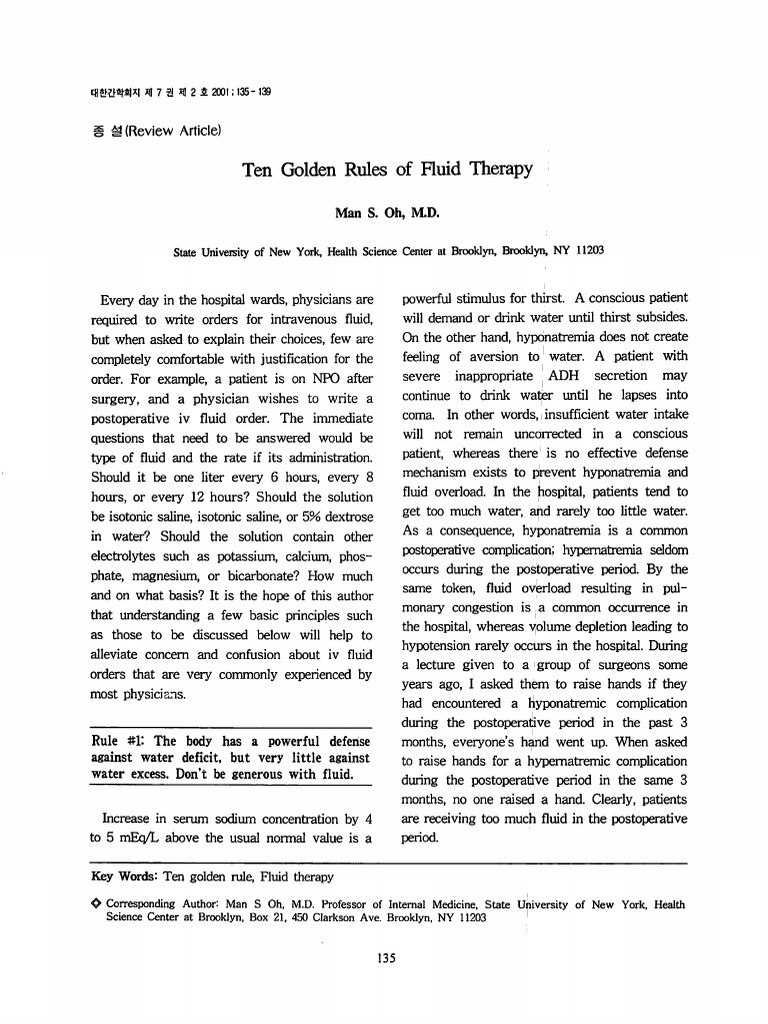 10 Golden Rules of Fluid RX | PDF