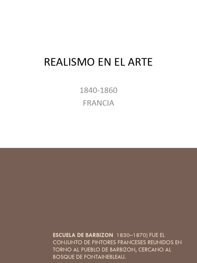Realismo en El Arte | PDF | Las artes