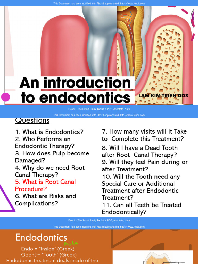 Introduction To Endodontics | PDF | Health Care | Dentistry Branches