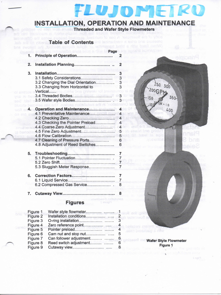 Manual de Instalacion Flujometro RCM111 | PDF