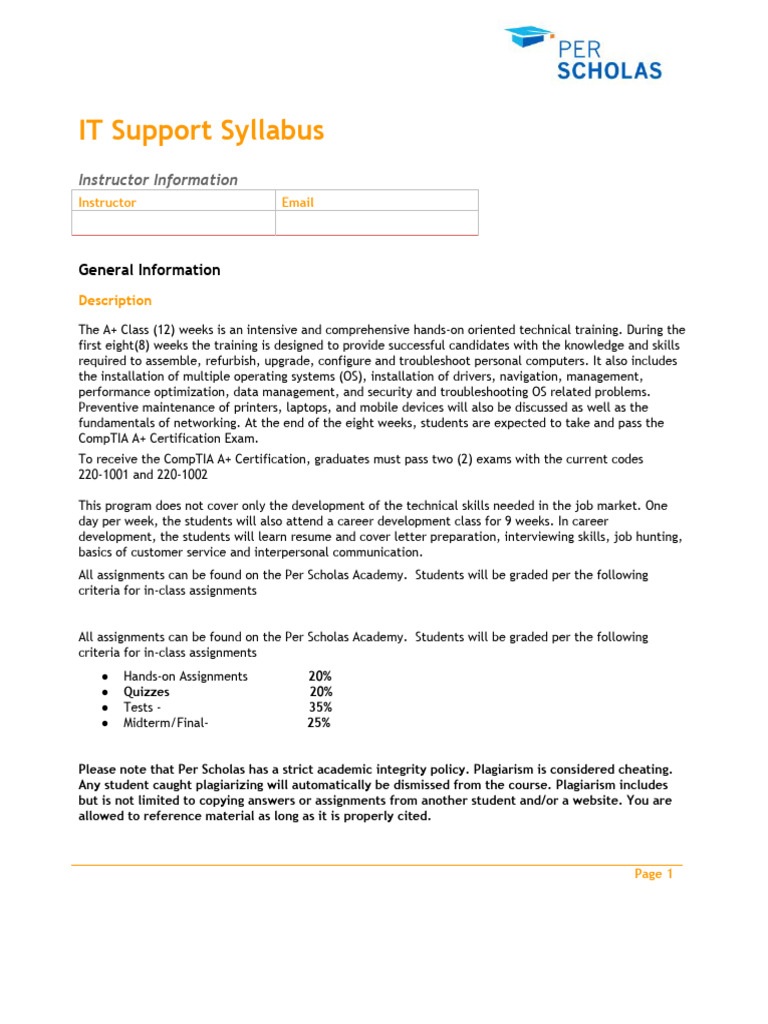 It Support Syllabus | PDF | Virtual Machine | Computer Network