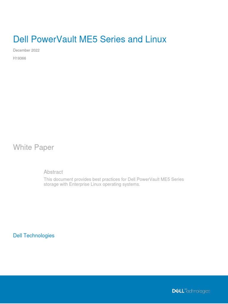 Dell Powervault Me5 Series | PDF | Computer Networking | Telecommunications