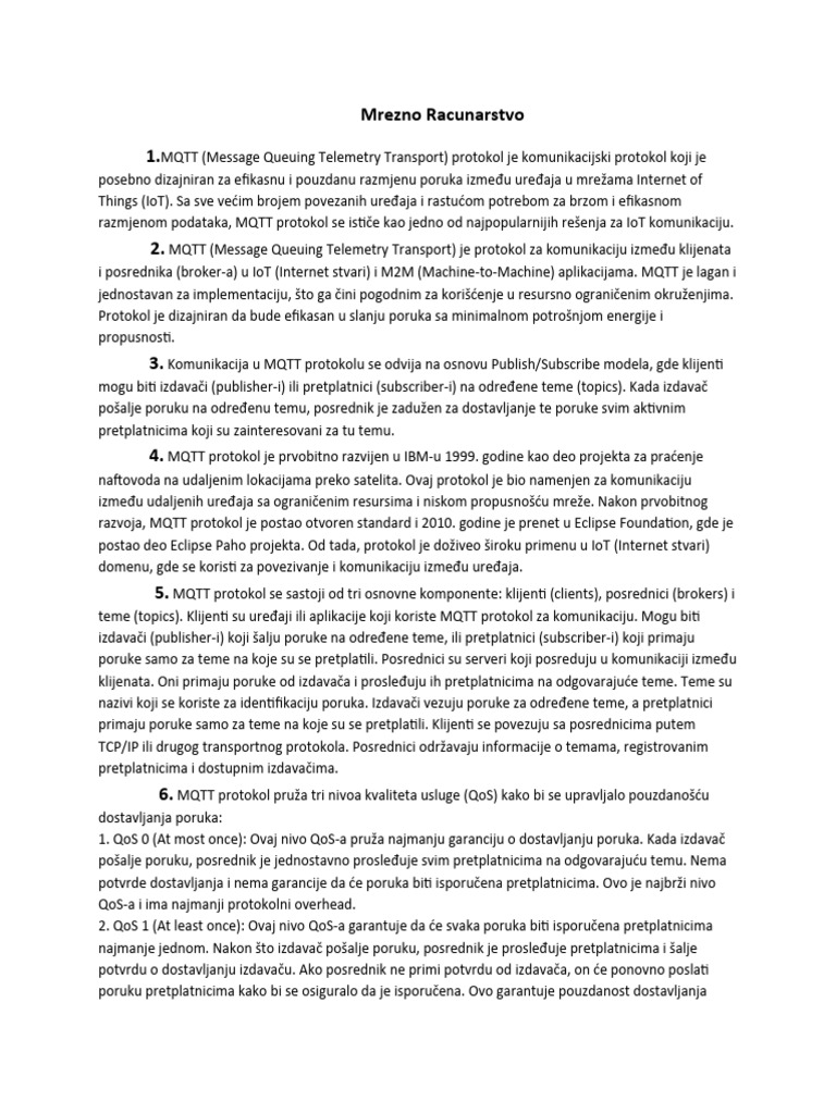 Mrezno Racunarstvo | PDF