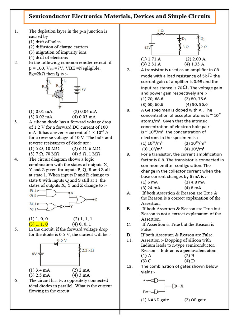 Semiconductor Electronics Materials, Devices and Simple Circuits | PDF | P–N Junction | Bipolar ...