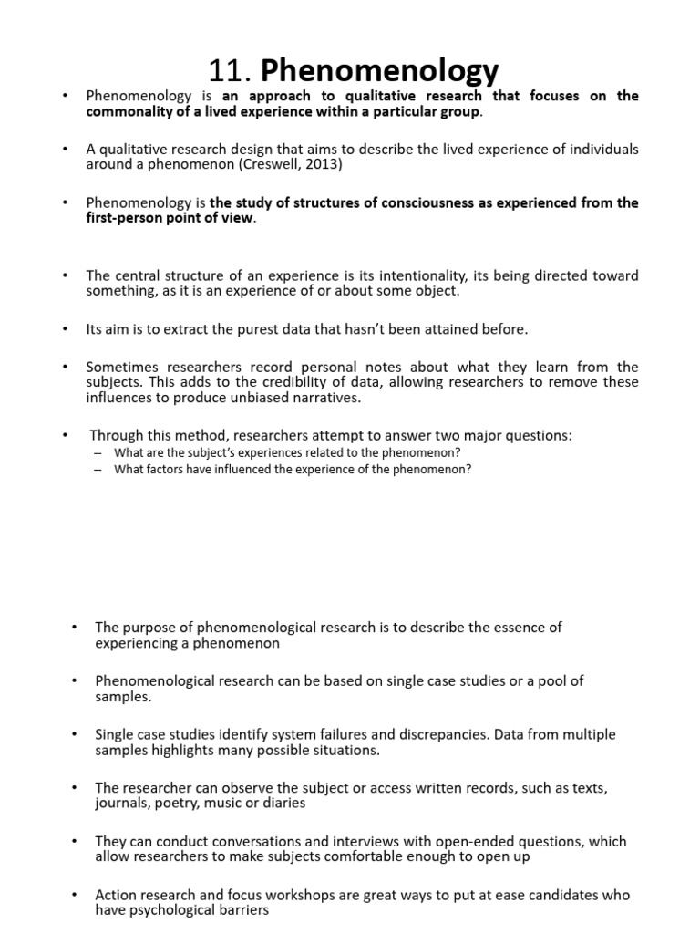 Phenomenology, Data Analysis and Referencing Styles - Notes | PDF ...