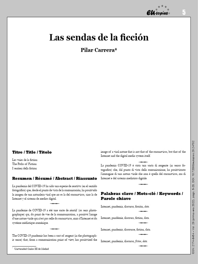 1 - Las Sendas de La Ficcion | PDF | Internet | Realidad