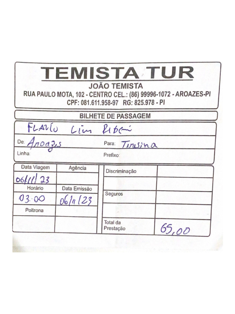 Temista Tur 65,00 | PDF