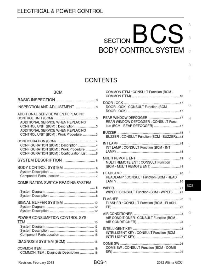 BCS | PDF | Switch | Airbag