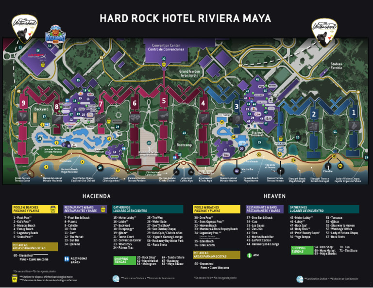 Resort Map Hard Rock Hotel Riviera Maya | PDF