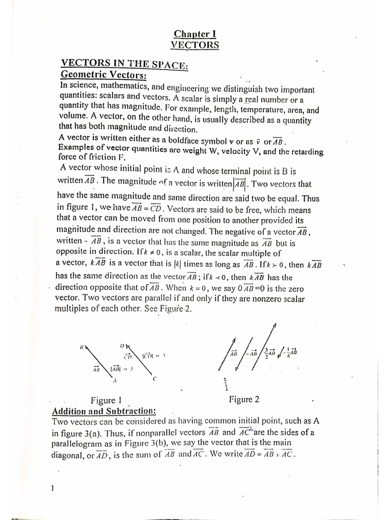 Mechanics 1 Chapter 1 | PDF