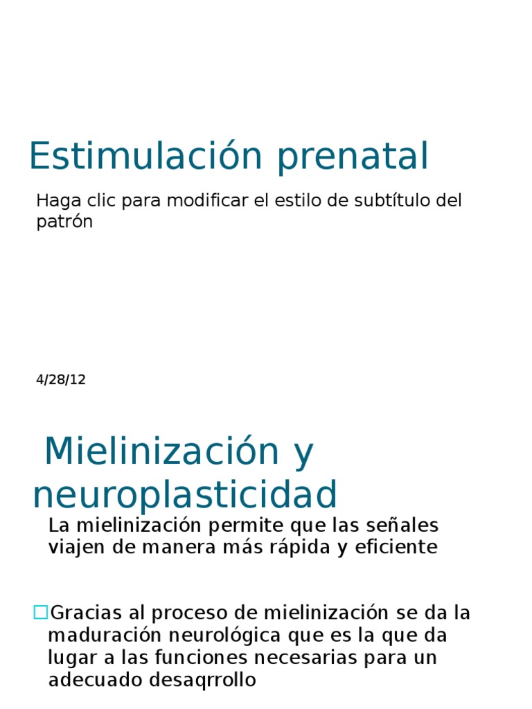 Estimulación Prenatal y Desarrollo Fetal | PDF | Feto | Neuroplasticidad
