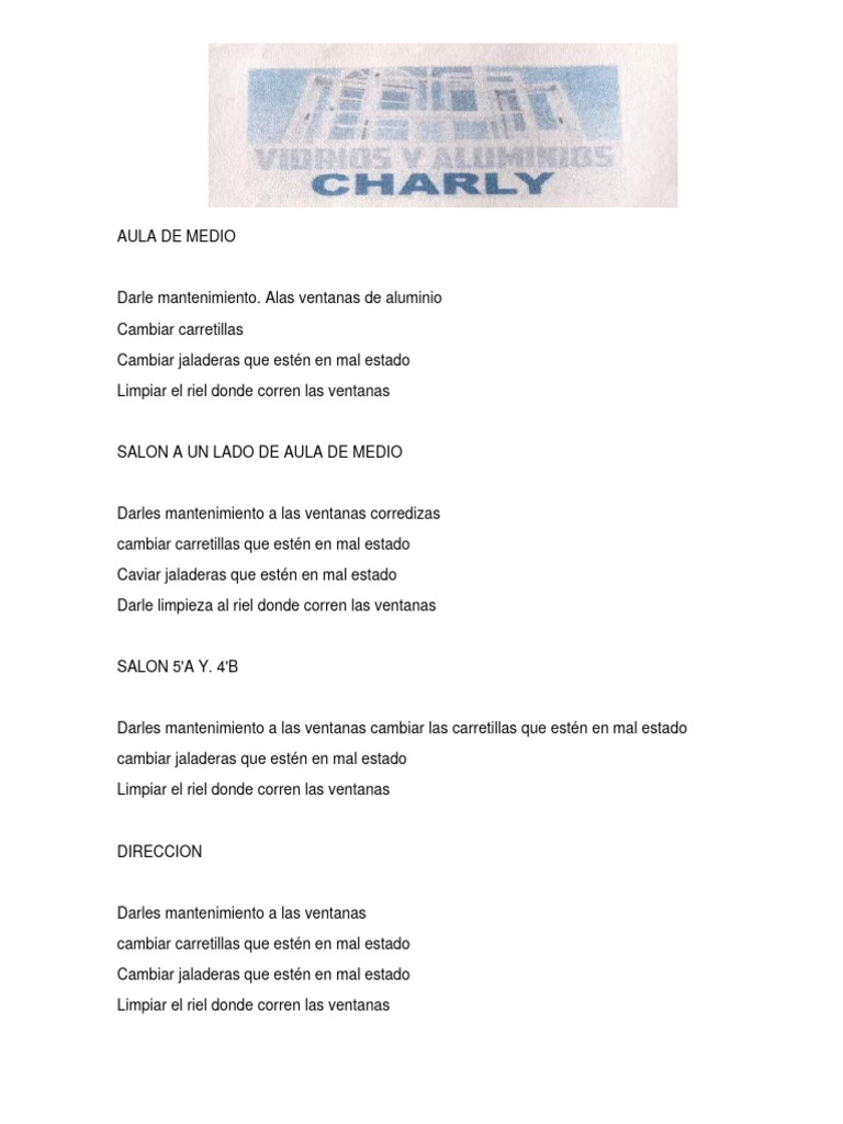 Vidrieria Charly | PDF