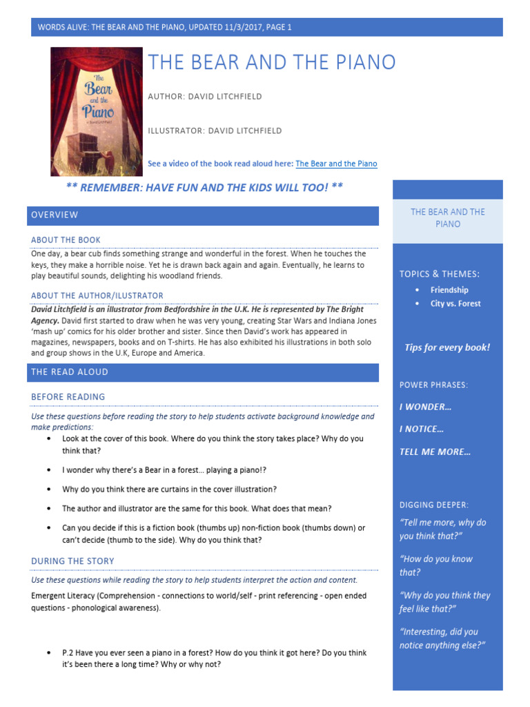 Bear and The Piano | PDF