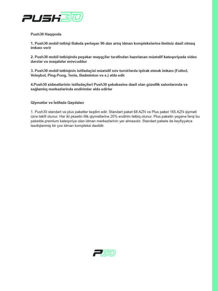 Push30 Haqqinda | PDF