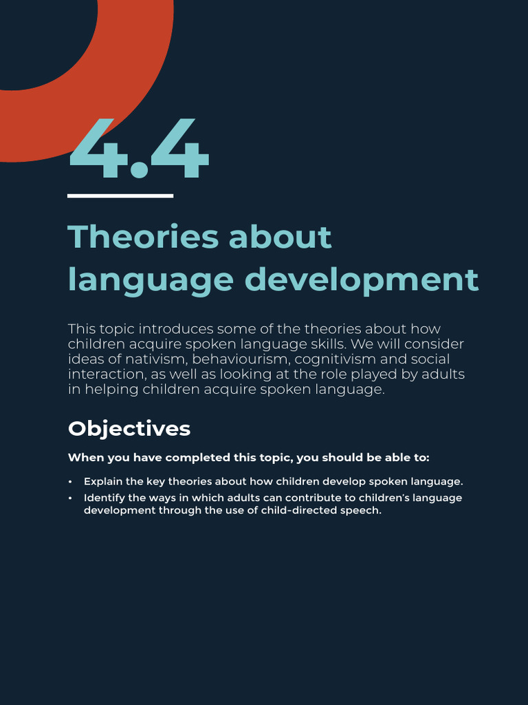 A Level English Language S4.4 Theories About Language Development | PDF | Language Acquisition ...