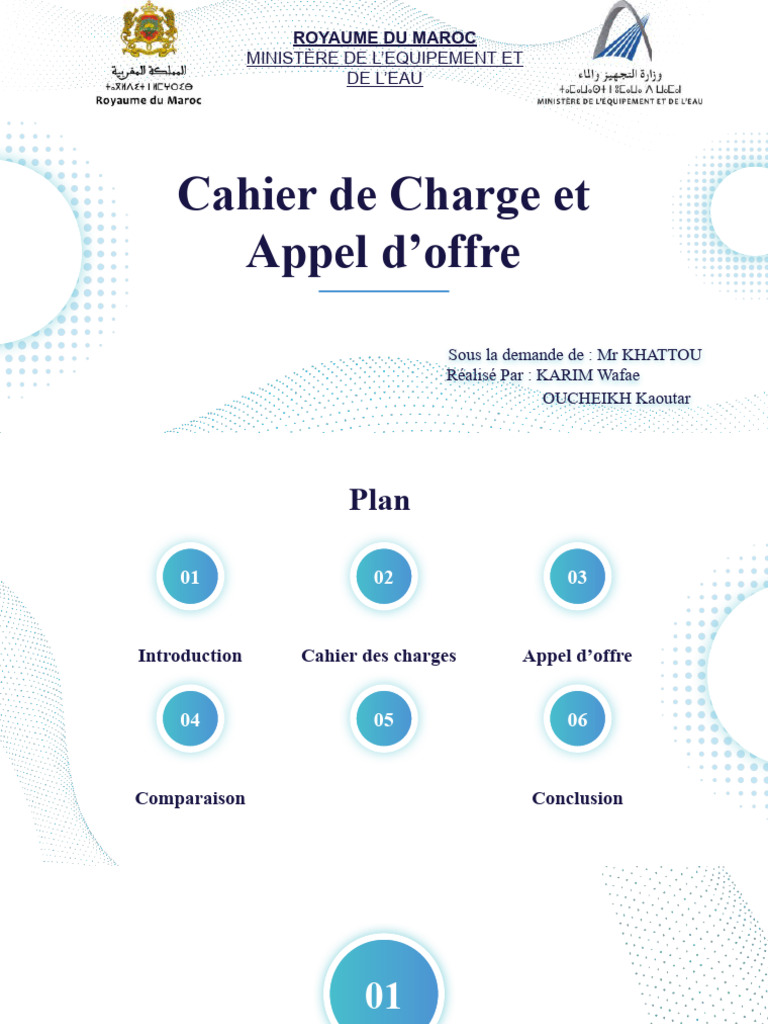 Cahier de Charge Et Appel D'offre | PDF | Affaires | Finance et gestion monétaire