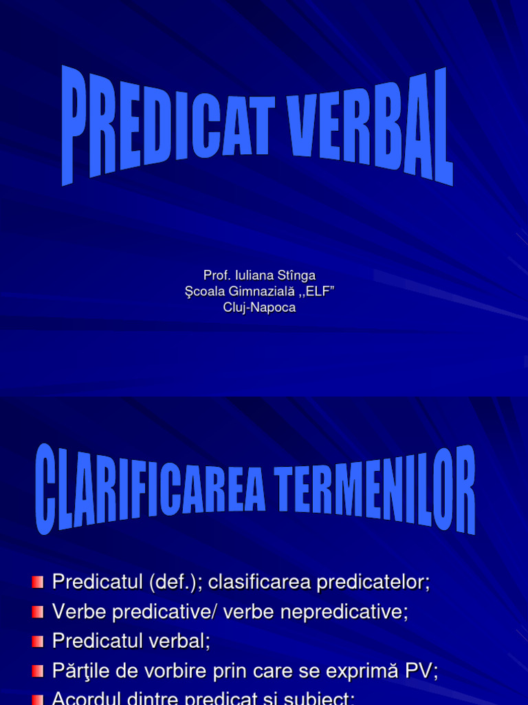 Predicat Verbal | PDF