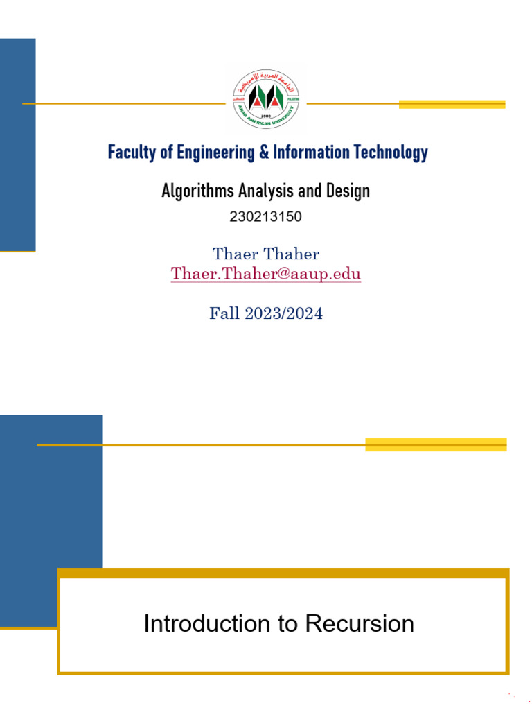 Alg-Ch1-Part2 | PDF | Recursion | Iteration