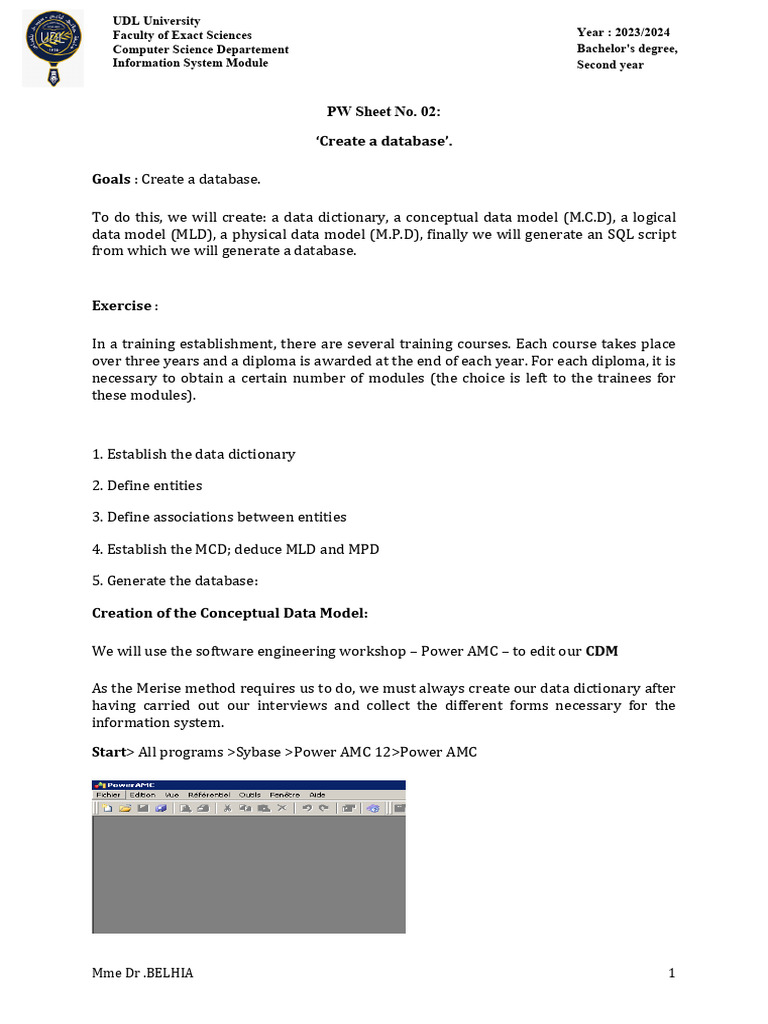 PW2SI2023 Etudiants | PDF | Databases | Data Management Software