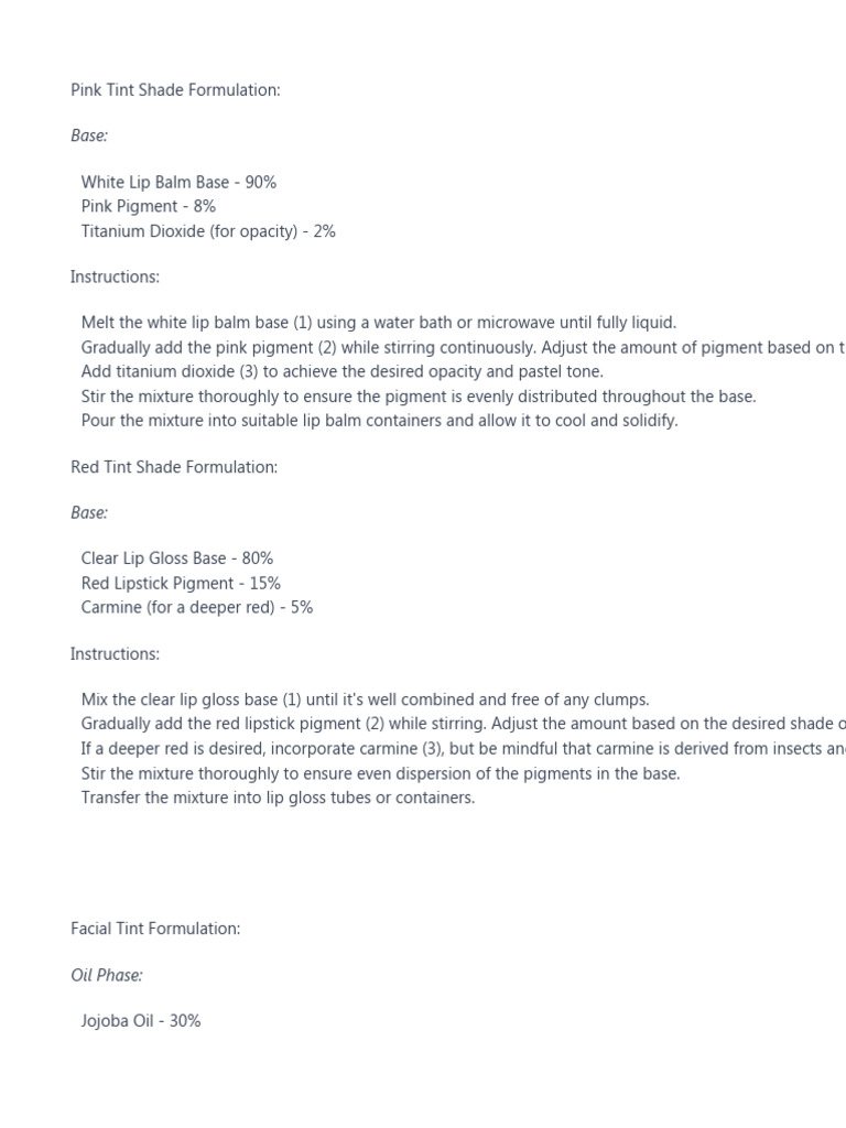 Tint Shade | PDF | Chemical Substances | Chemistry